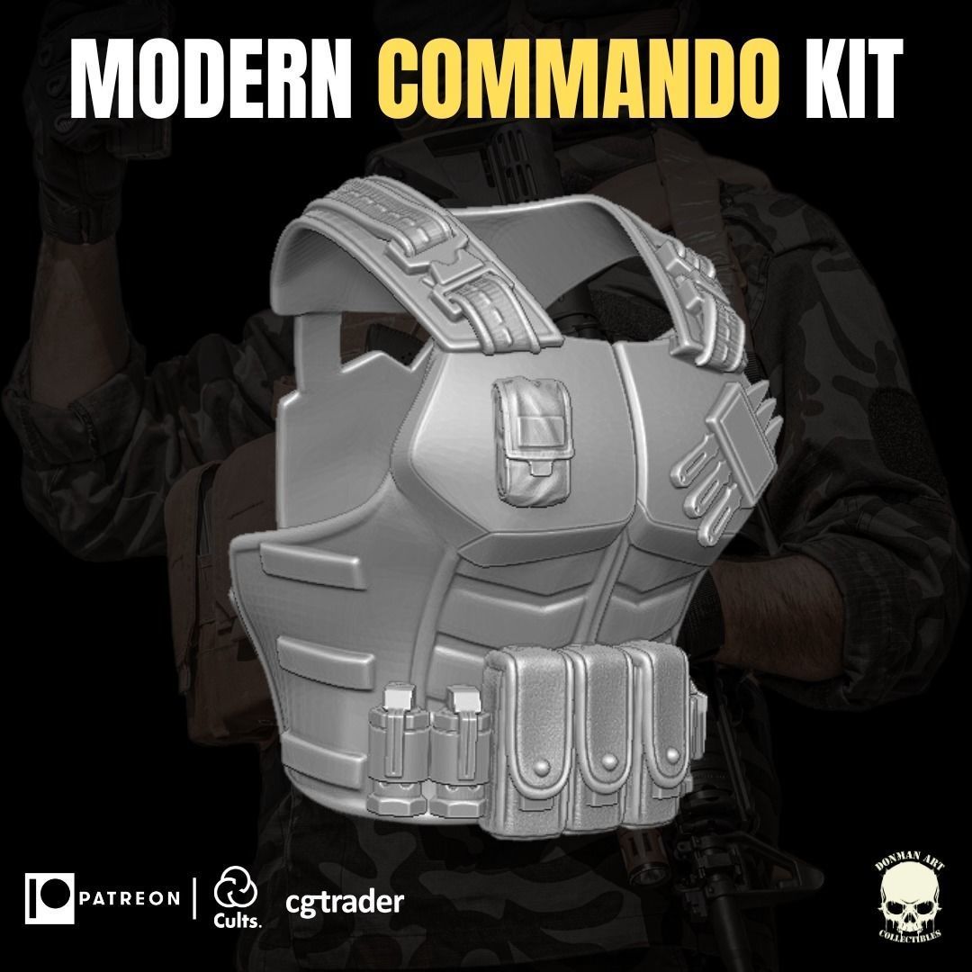 Modern Commando Kit 3D printable file for Action Figures 3D model 3D ...