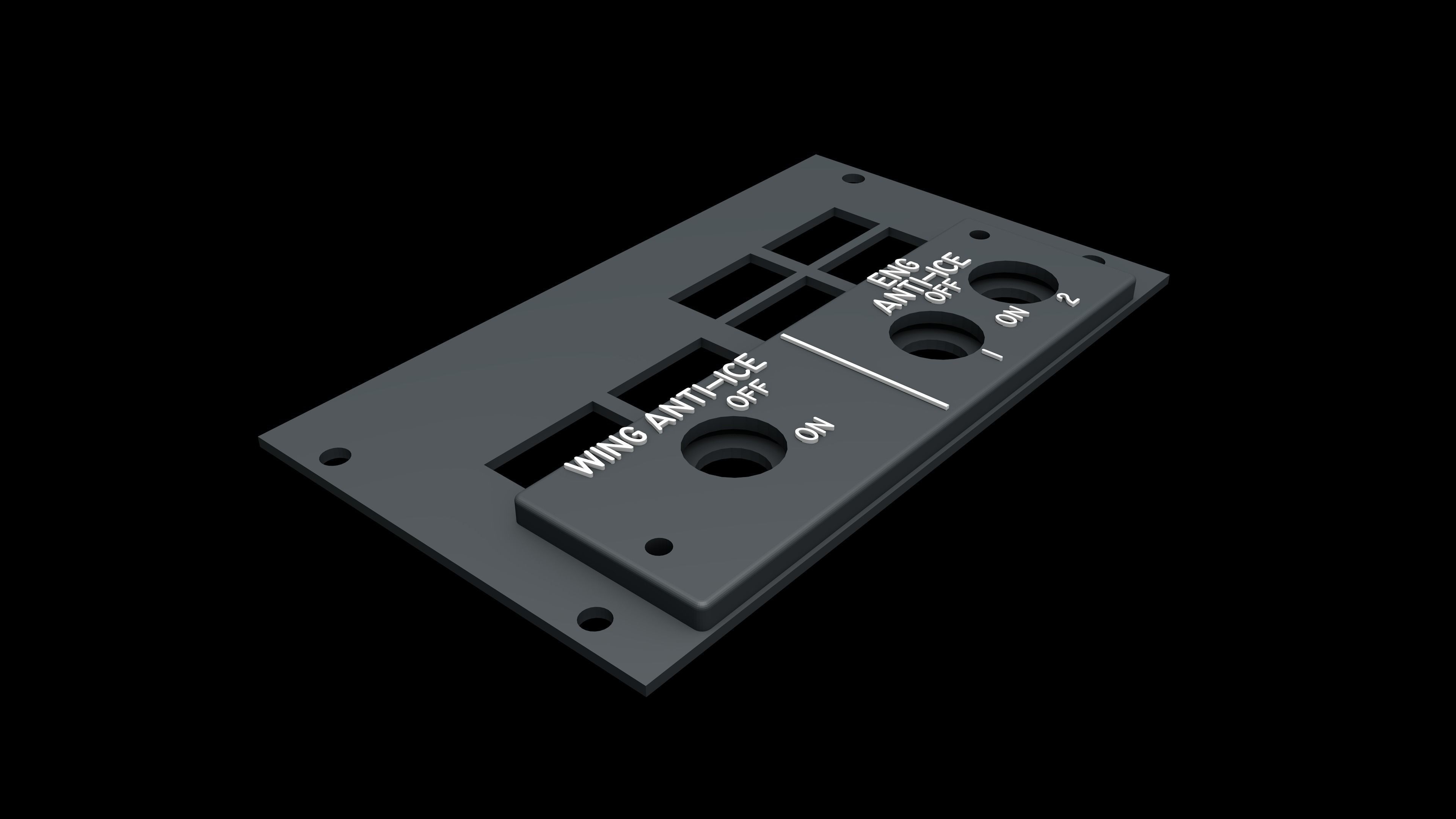 BOEING 737 OVERHEAD - ANTI ICE PANEL 3D model 3D printable | CGTrader