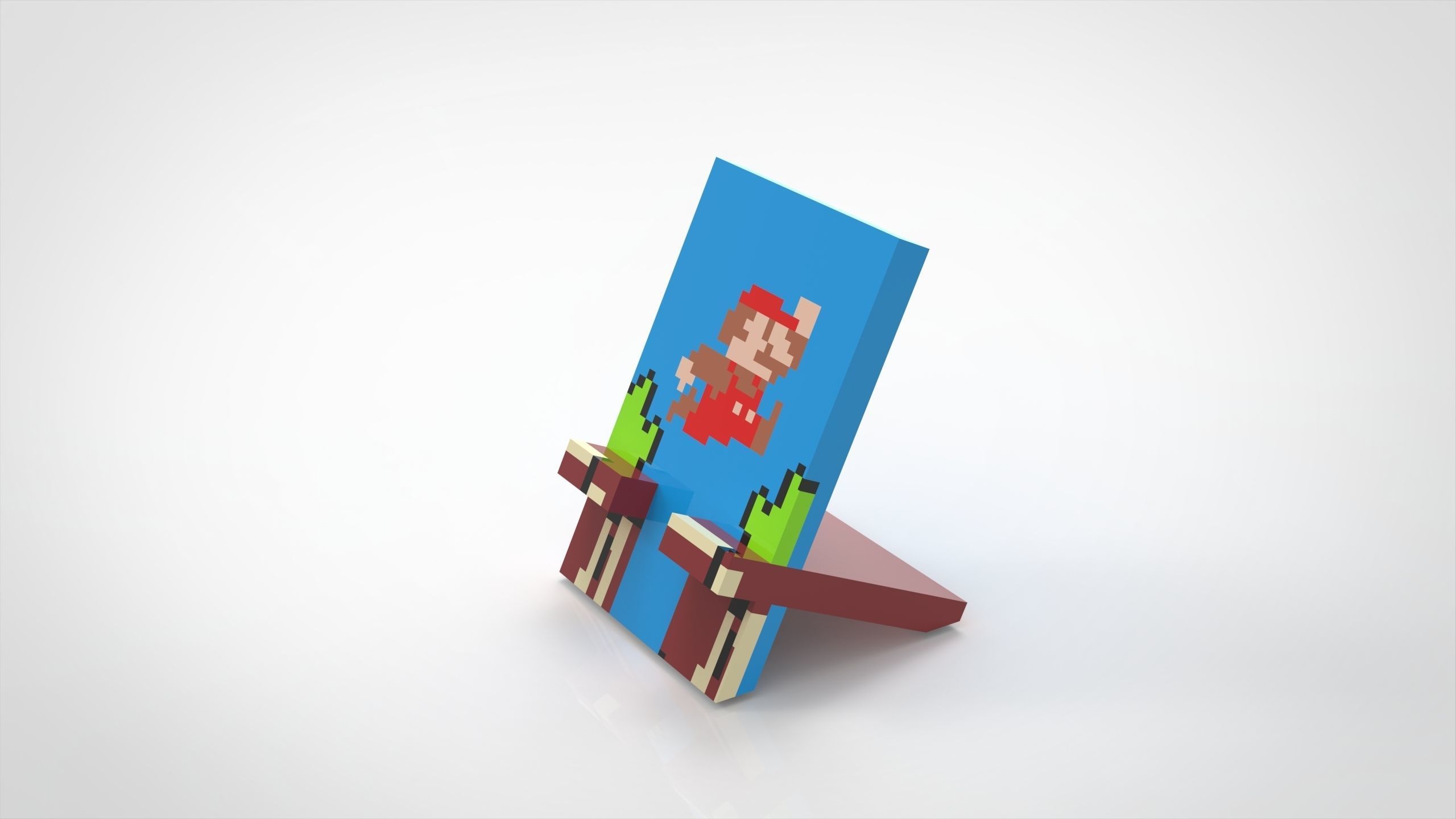 Mario 8bit Phone Stand free 3D model 3D printable | CGTrader
