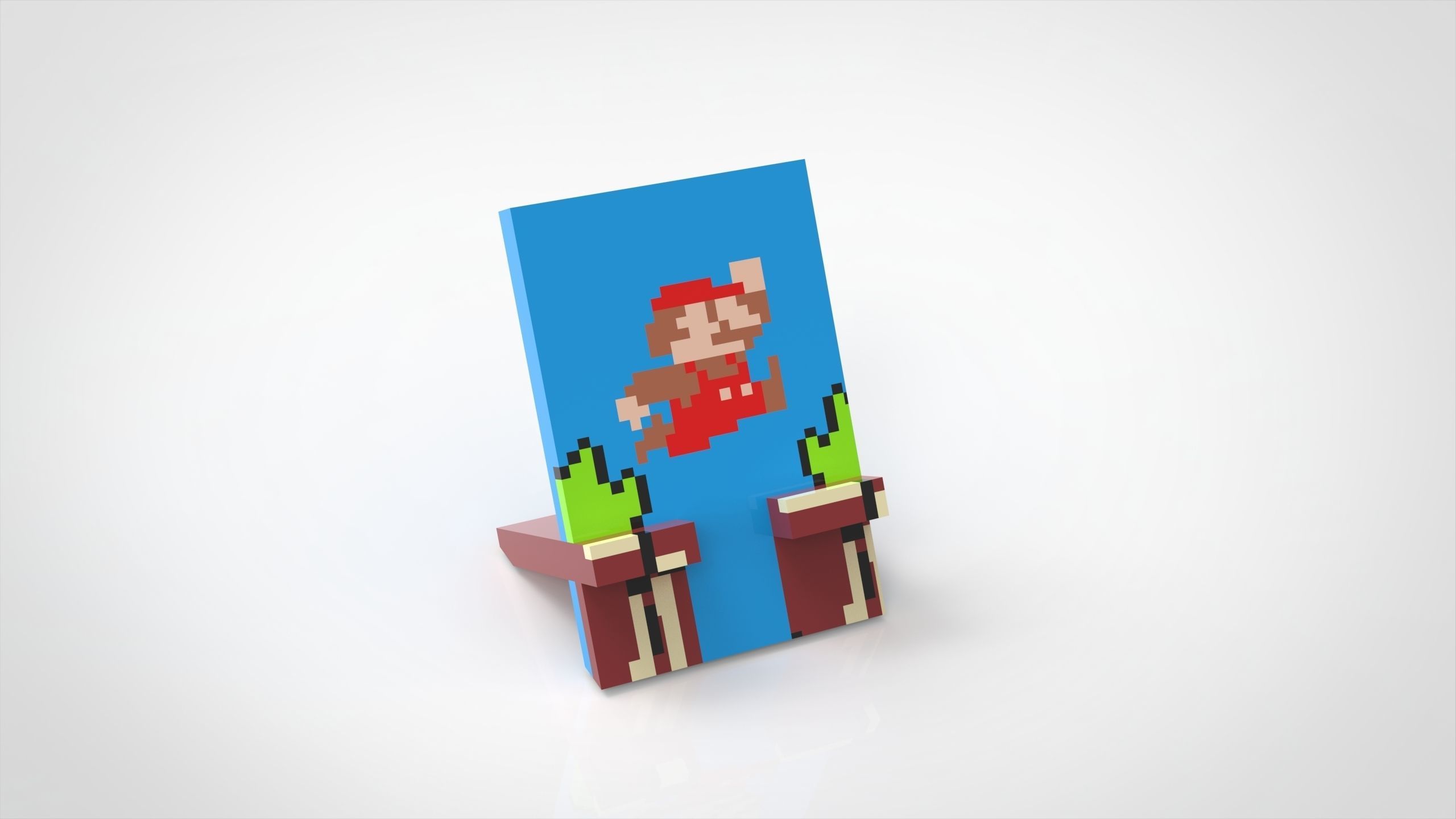 Mario 8bit Phone Stand free 3D model 3D printable | CGTrader