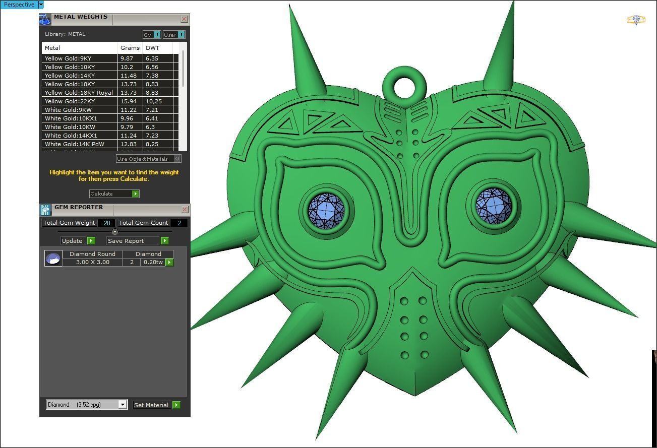 Majoras Mask Medal 3D model 3D printable | CGTrader