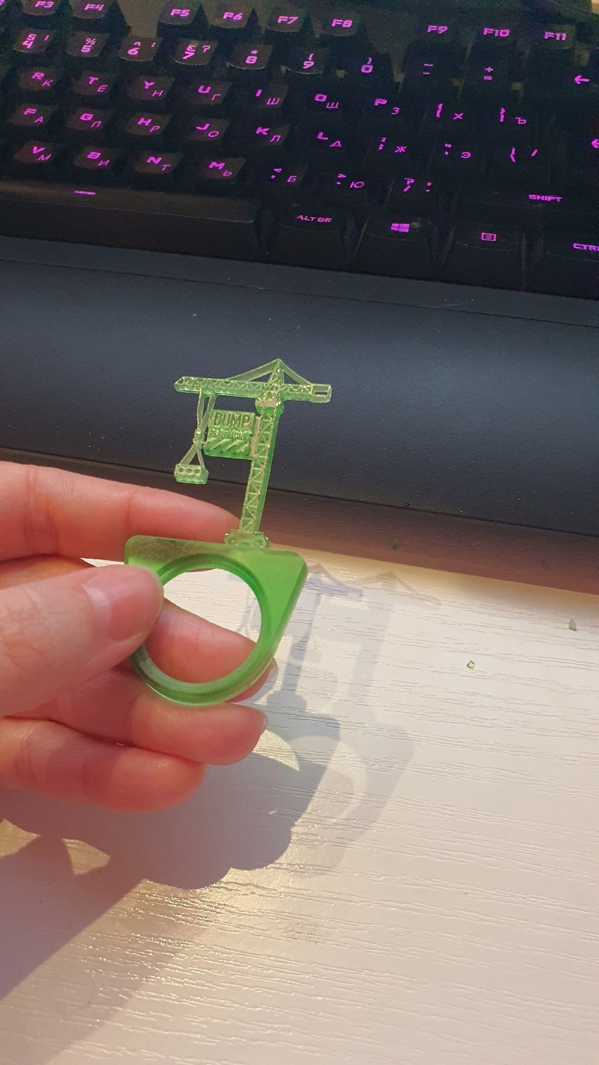 Crane Spinner Keychain 3D model 3D printable | CGTrader