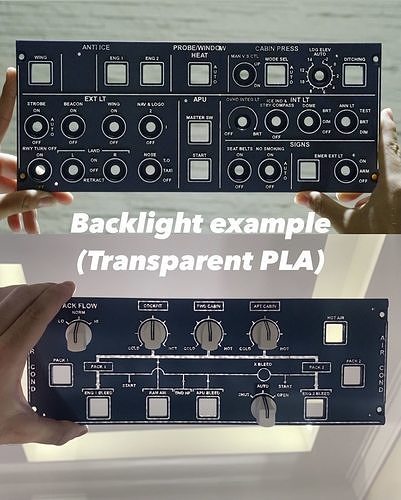 BOEING 737 OVERHEAD - FUEL PANEL 3D model 3D printable | CGTrader
