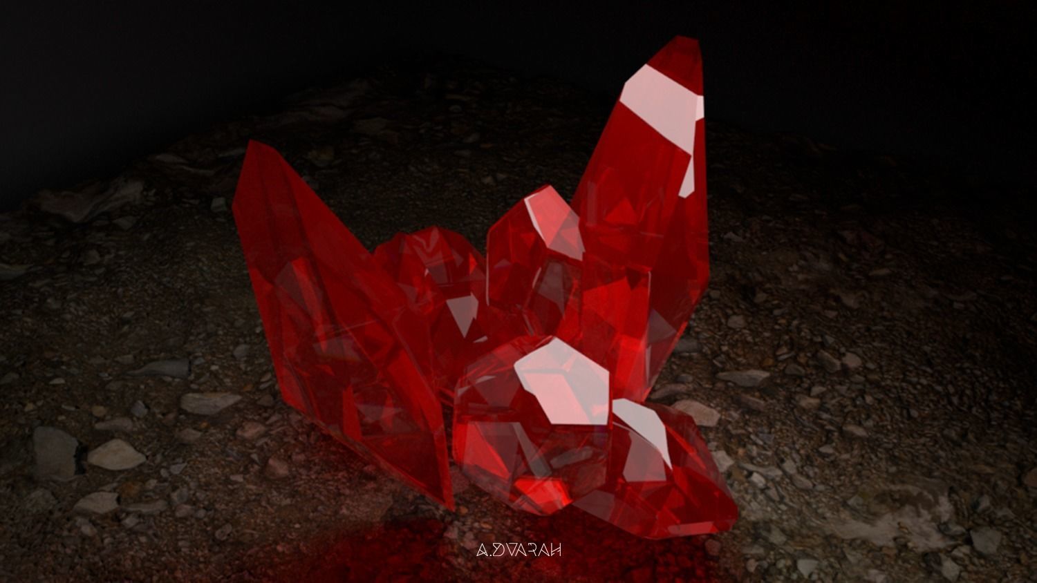 Texture crystal set Low-poly 3D model VR / AR / low-poly | CGTrader