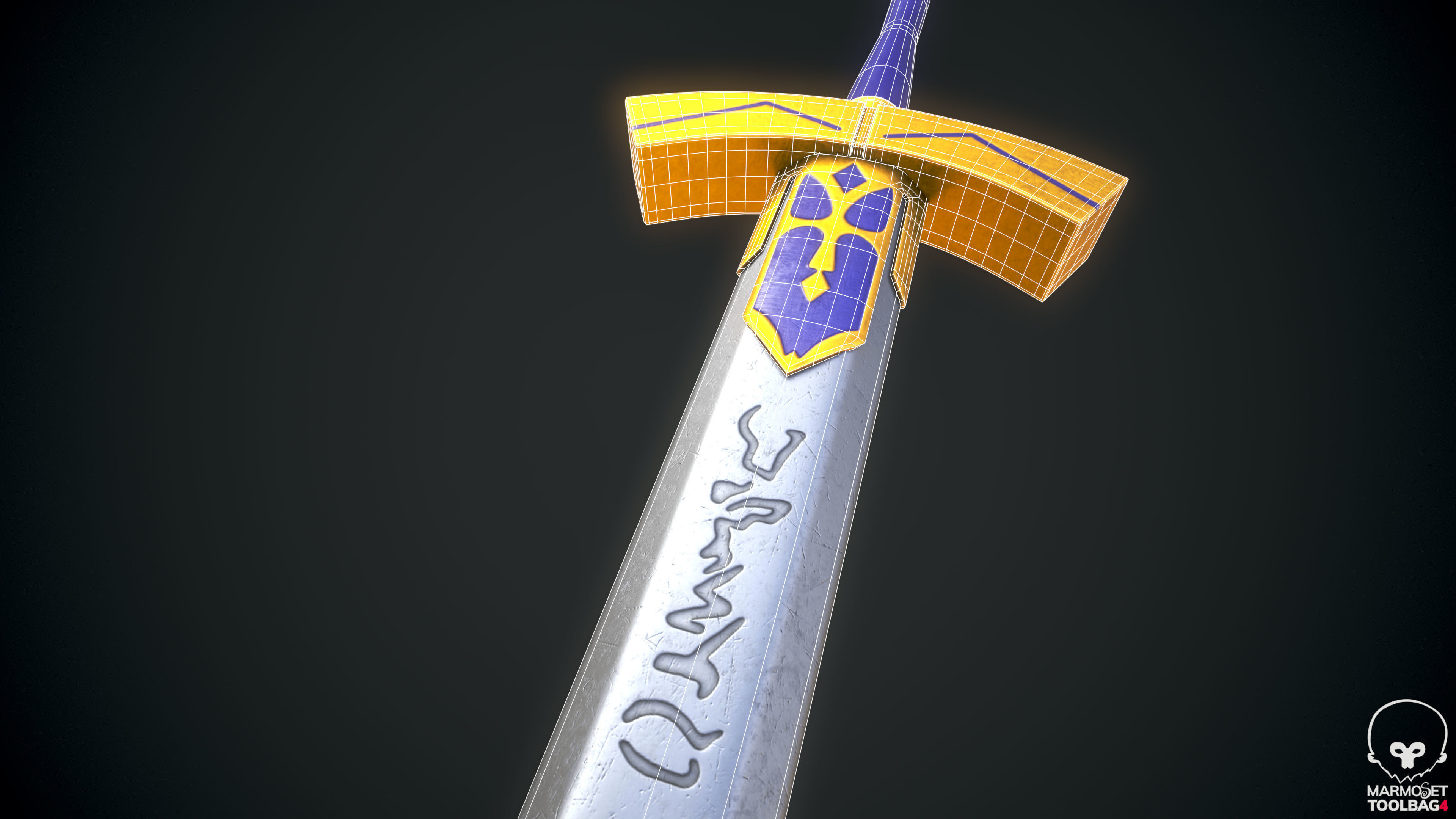 Artoria Pendragon Excalibur Low Poly free VR / AR / low-poly 3D model ...