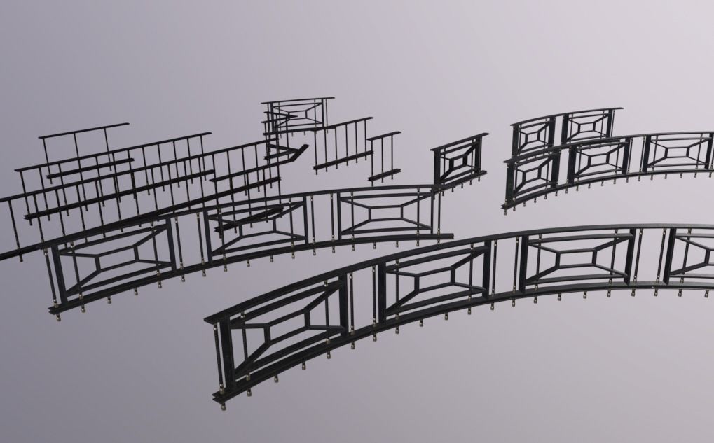3D model Handrail Kit VR / AR / low-poly | CGTrader