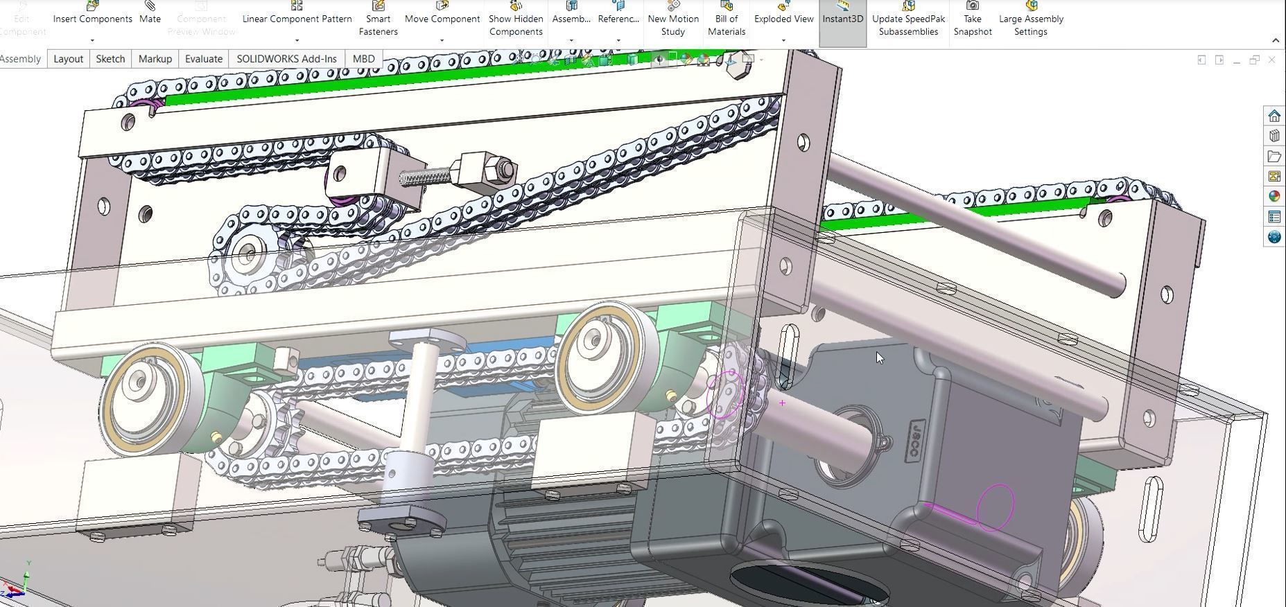 industrial 3D model chain roller conveyor 3D model | CGTrader