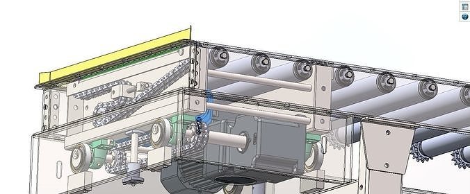 industrial 3D model chain roller conveyor 3D model | CGTrader
