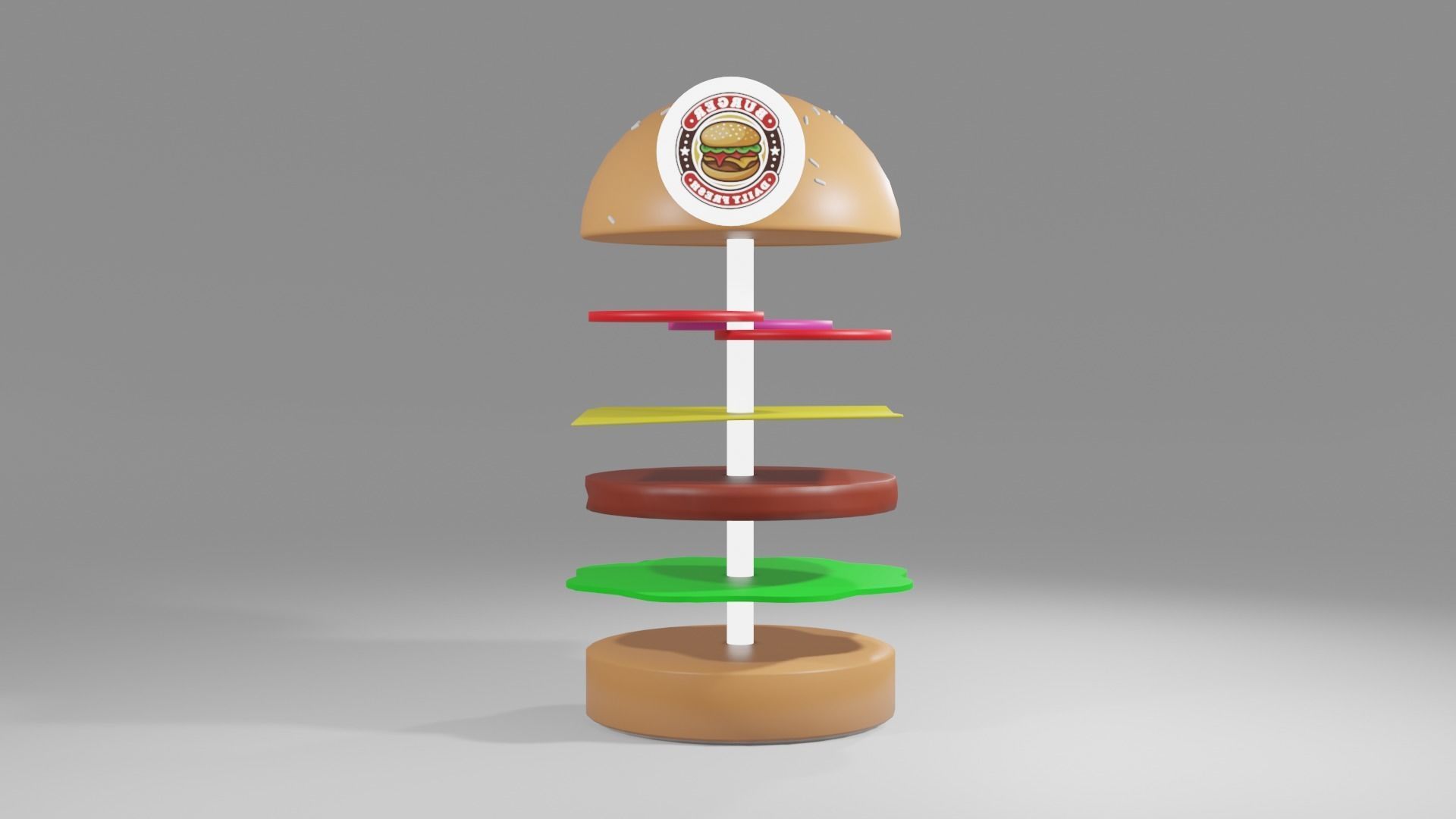 Burger Display 3D Model 3D model | CGTrader