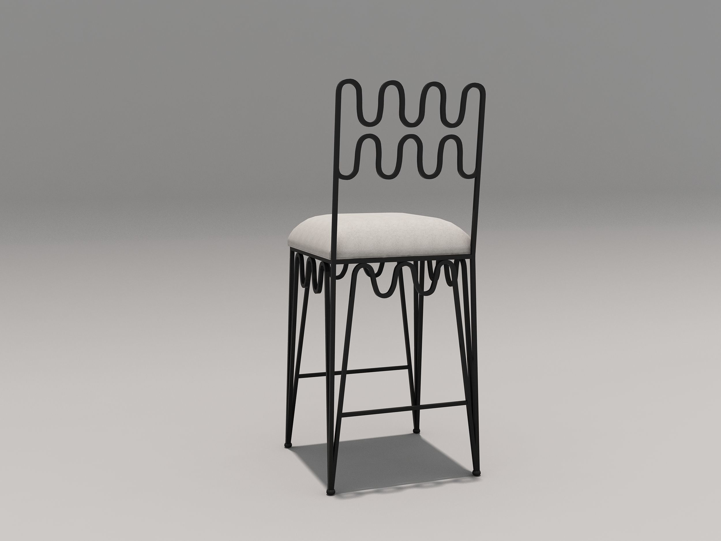 Wave Counter stool 3D model 3D printable | CGTrader