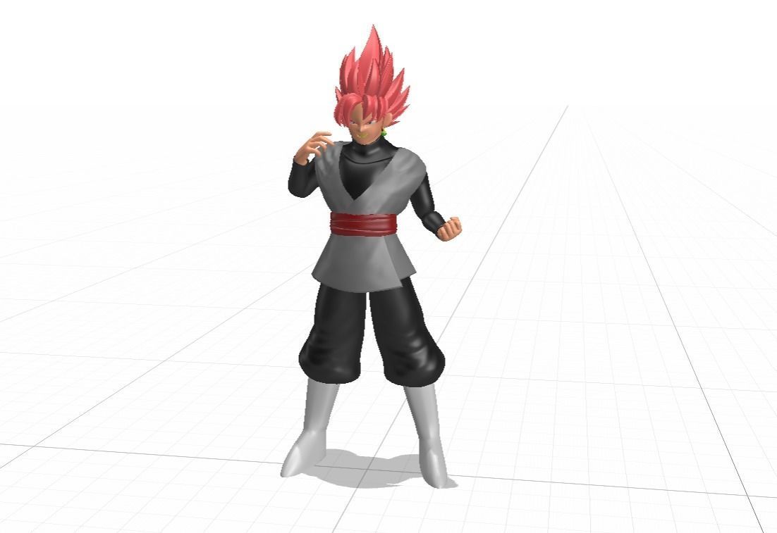 Goku Black SSJ Rose 3D Model 3D model rigged | CGTrader