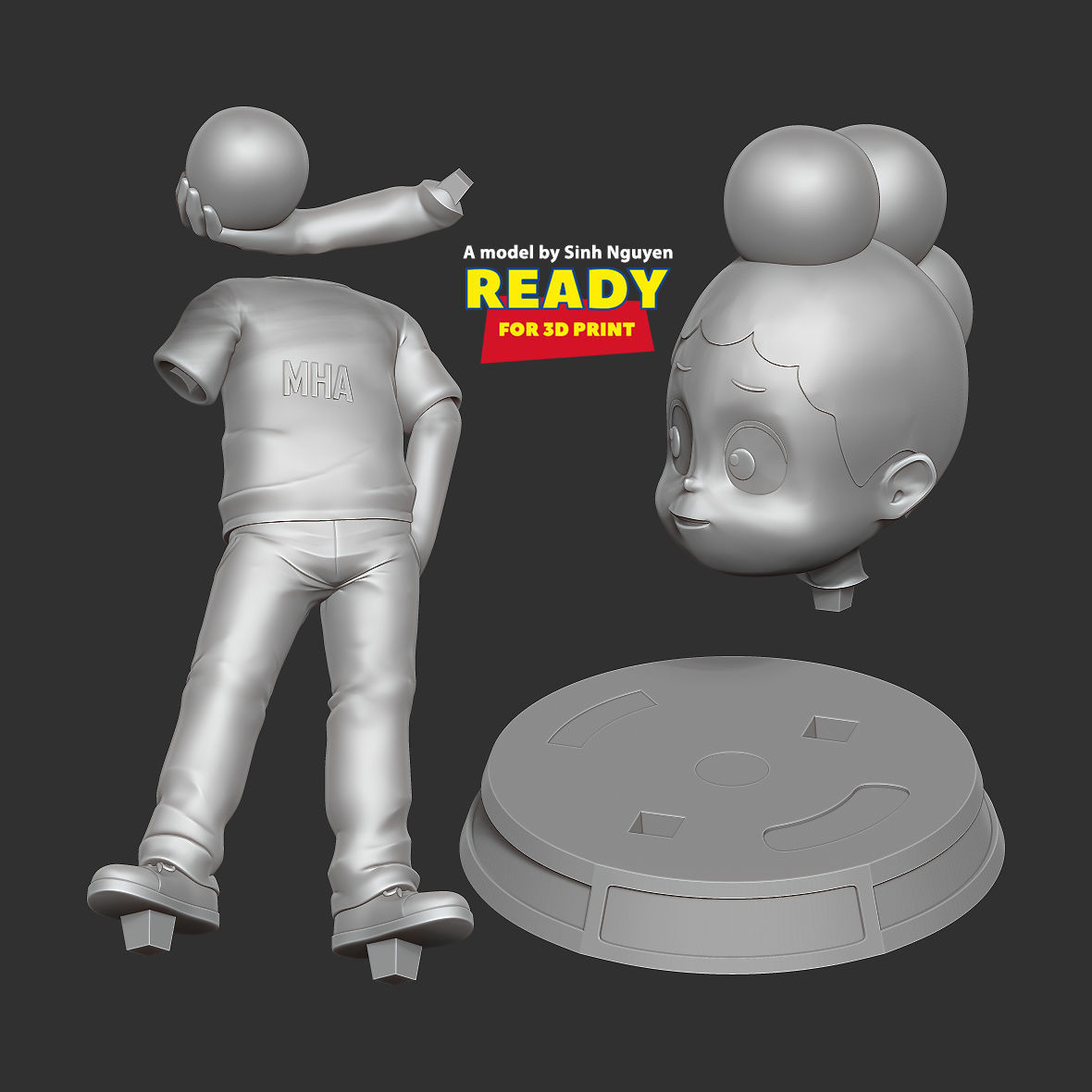 Minoru Mineta Fanart 3D model 3D printable | CGTrader