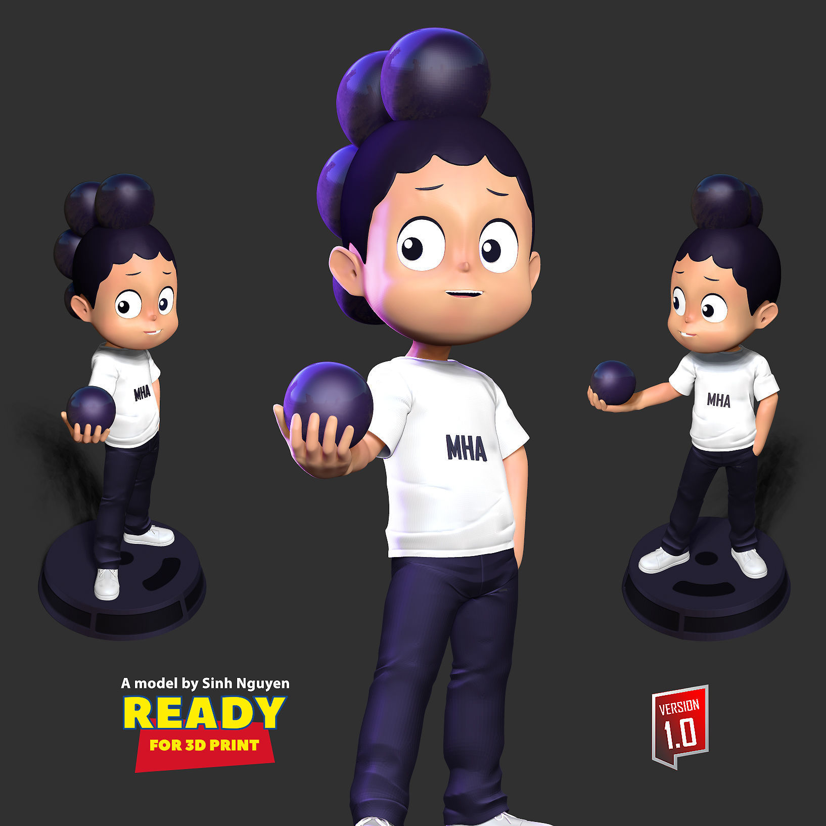 Minoru Mineta Fanart 3D model 3D printable | CGTrader