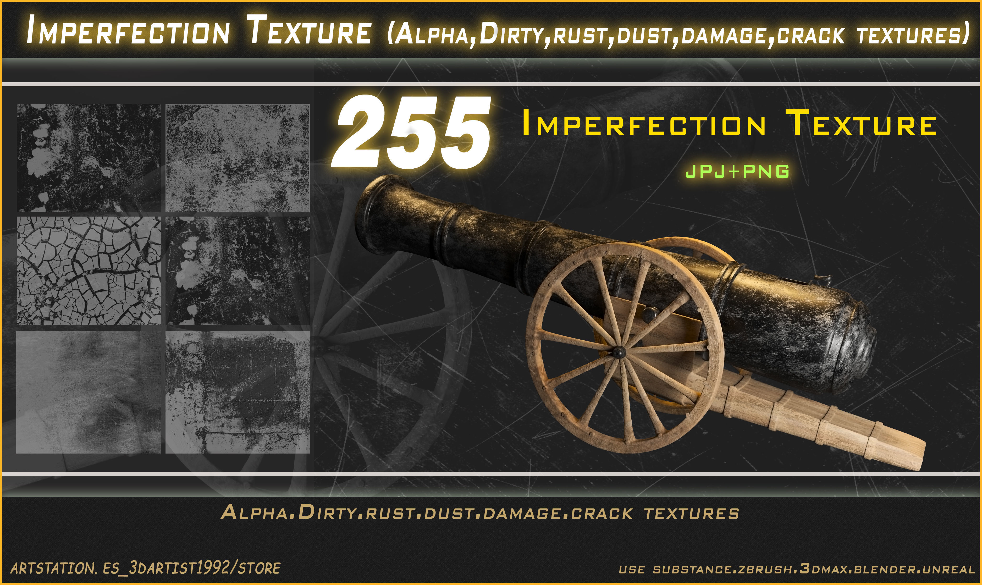 255 Imperfection Texture Alpha Dirty rust dust damage crack Texture ...