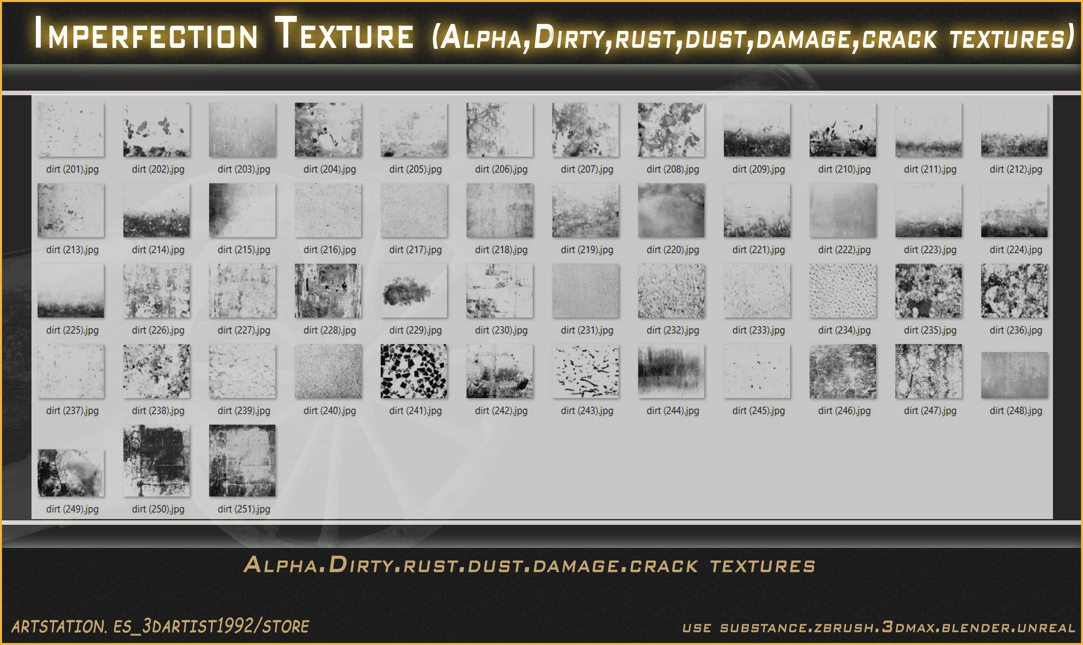 255 Imperfection Texture Alpha Dirty rust dust damage crack Texture ...