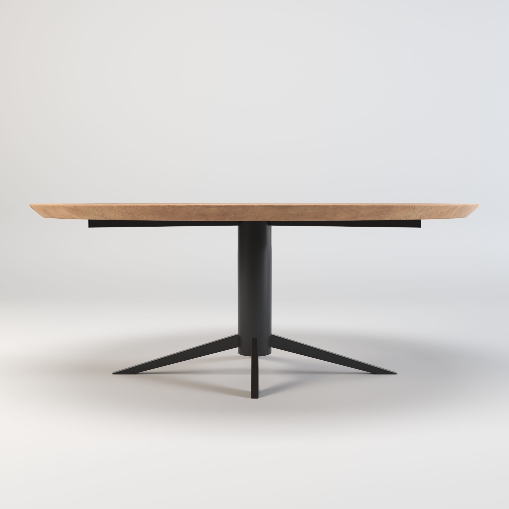3D model Table - round table - meeting table - wood table - dining ...
