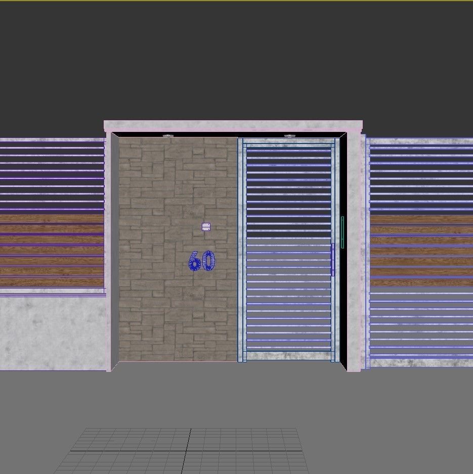 Modern fencing 3D model | CGTrader