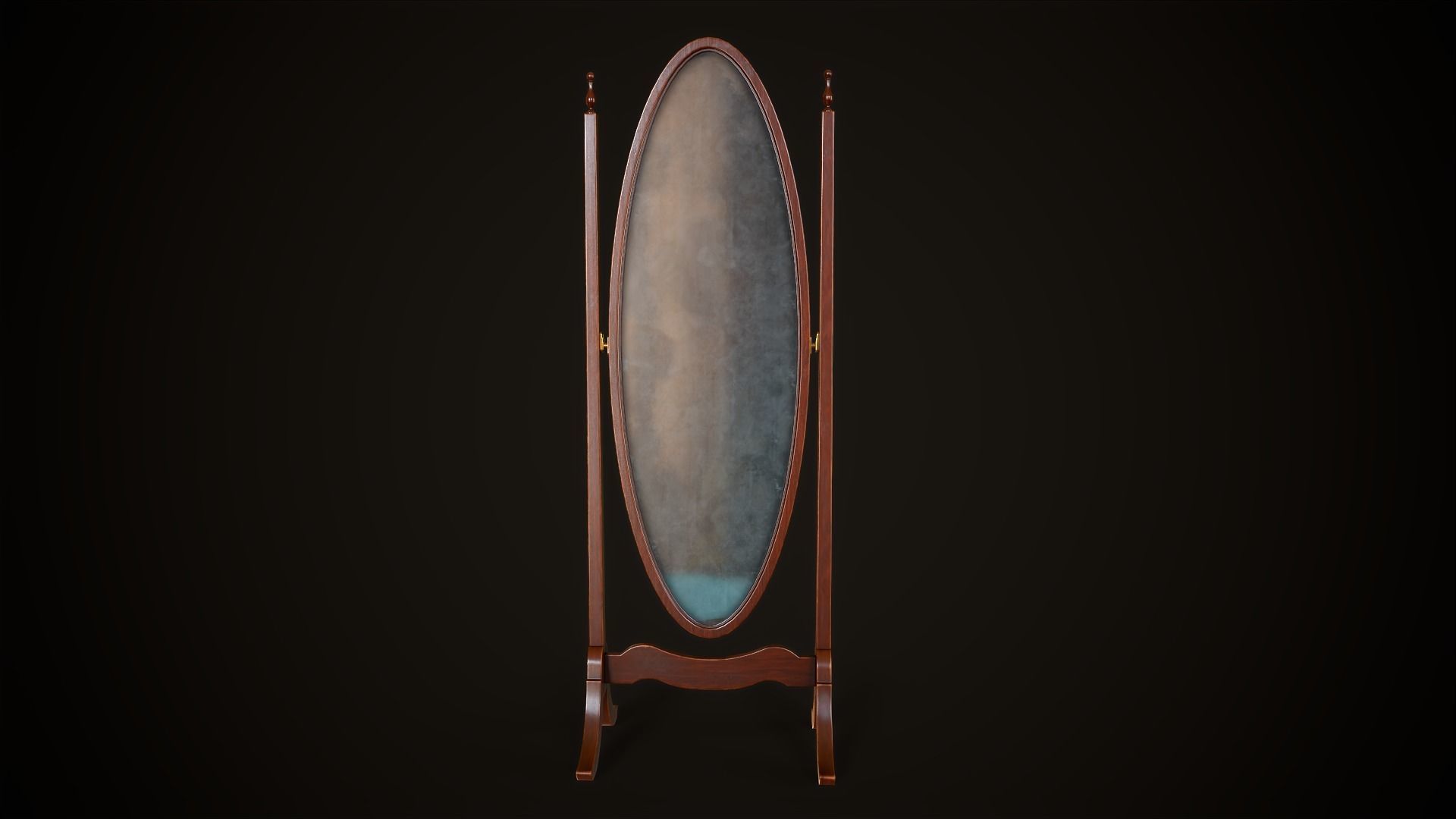 3D model Vintage big mirror VR / AR / low-poly | CGTrader