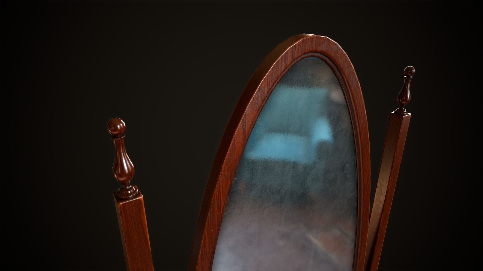 3D model Vintage big mirror VR / AR / low-poly | CGTrader