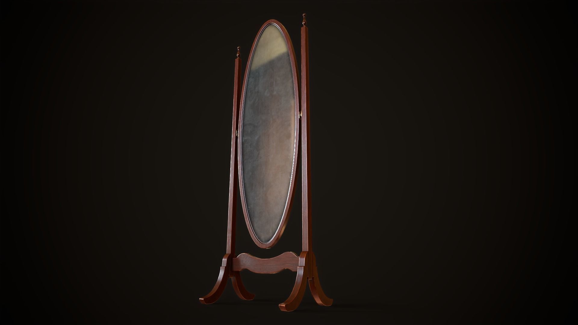 3D model Vintage big mirror VR / AR / low-poly | CGTrader