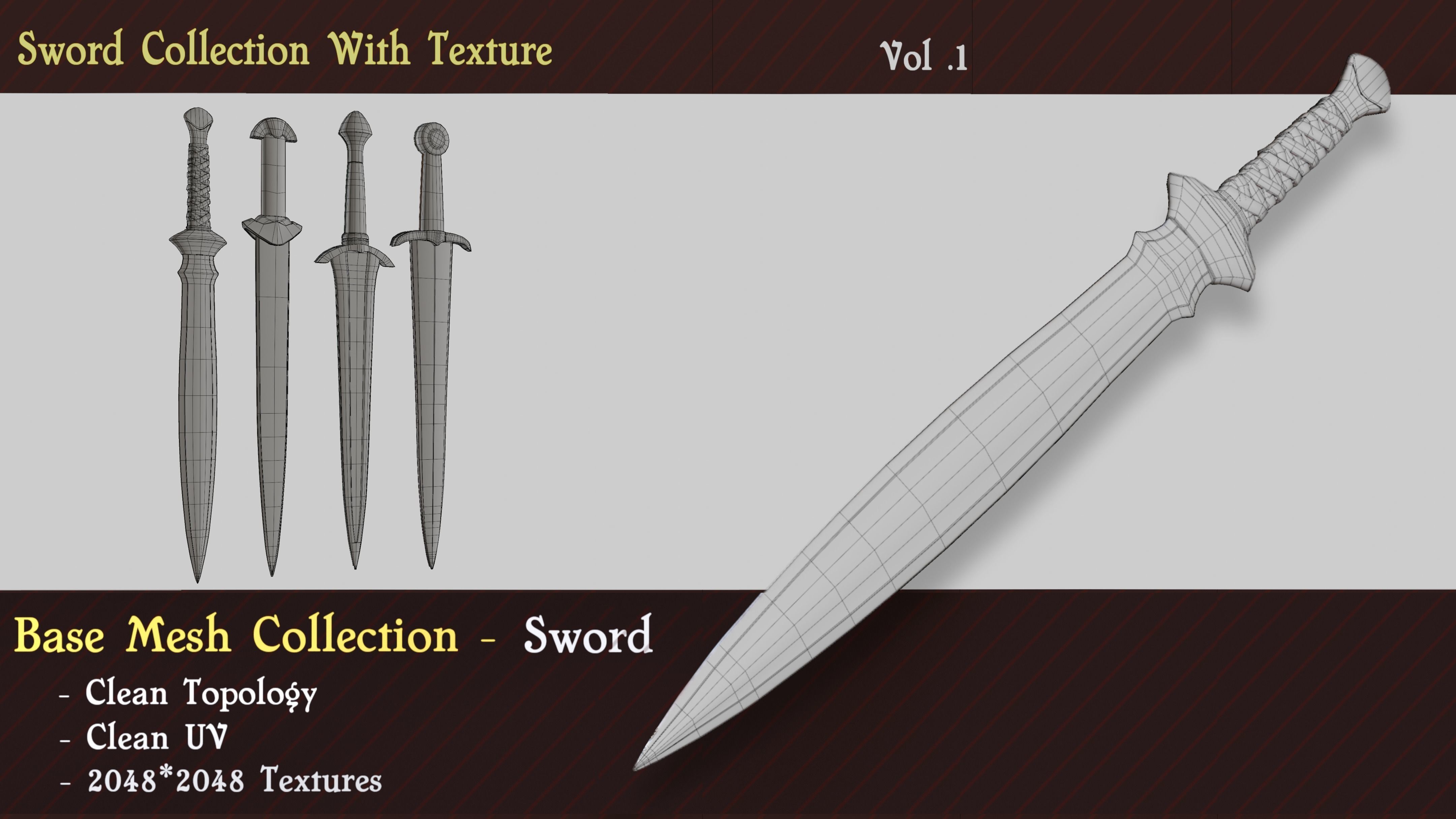 3D model Swords pack VR / AR / low-poly | CGTrader