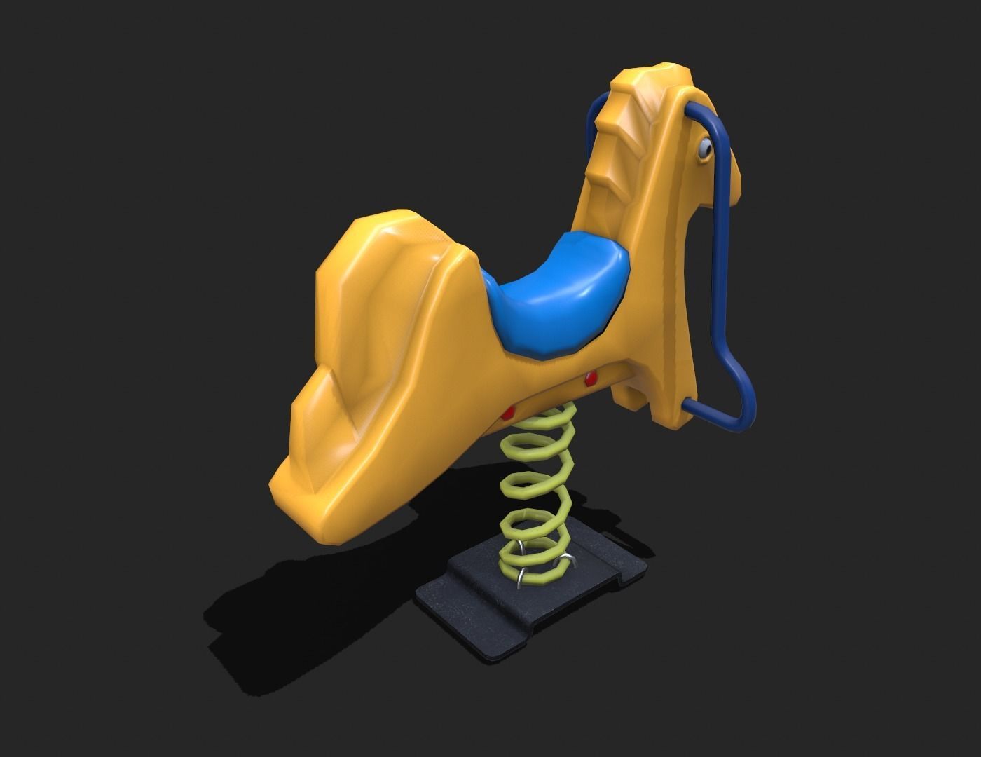 3D model Children Park Toy - Horse VR / AR / low-poly | CGTrader