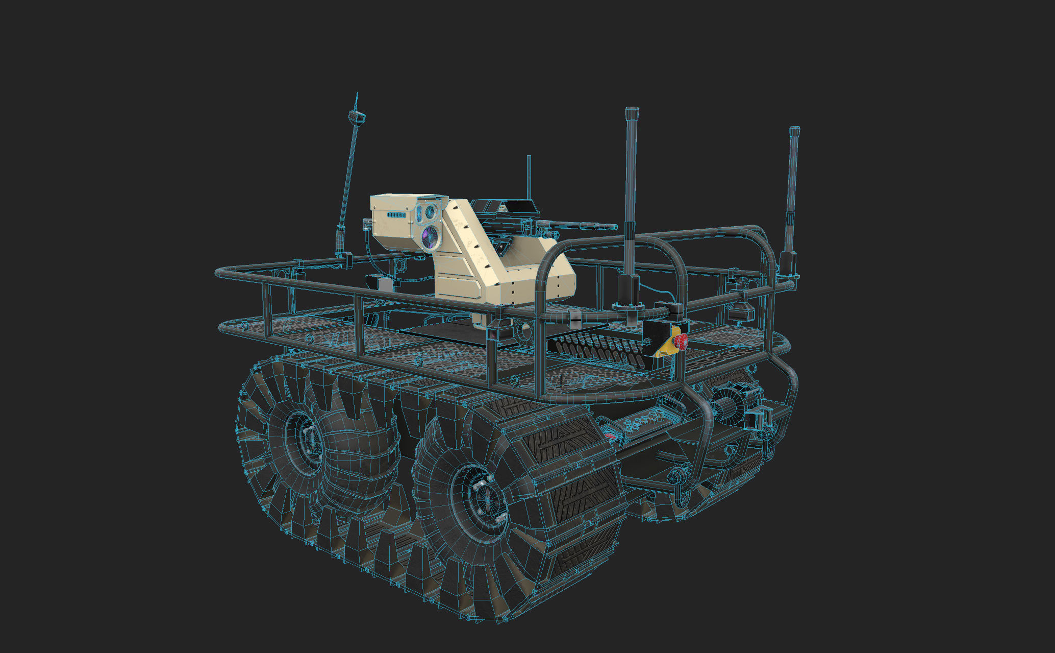 3D model Probot Pitbull RWS VR / AR / low-poly | CGTrader