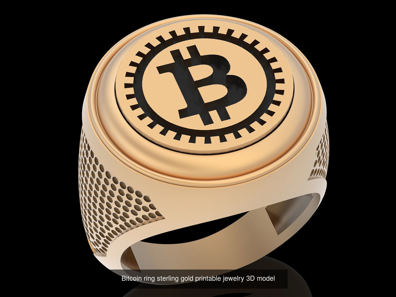 Bitcoin silver gold sterling printable jewelry 3D model 3D Model ...