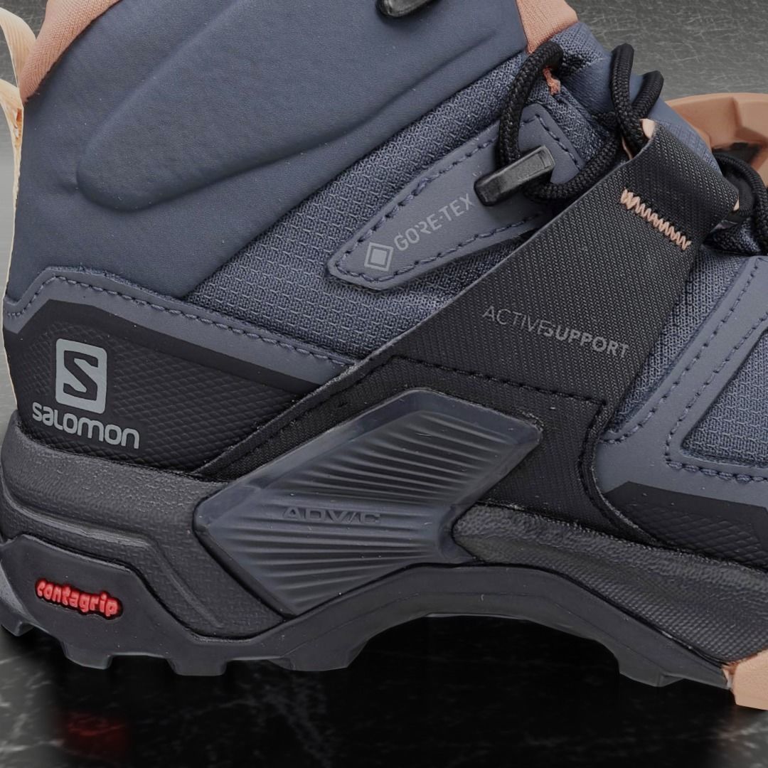 3D model SALOMON X ULTRA 04W 3D BOOTS - LIGHT NAVY BLUE - LIGHT ORANGE ...