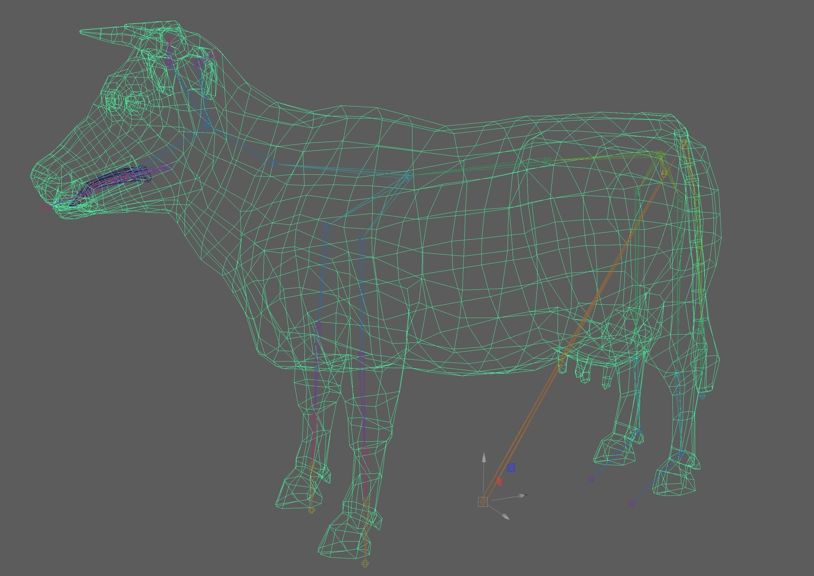 3D model Cow Rig VR / AR / low-poly | CGTrader