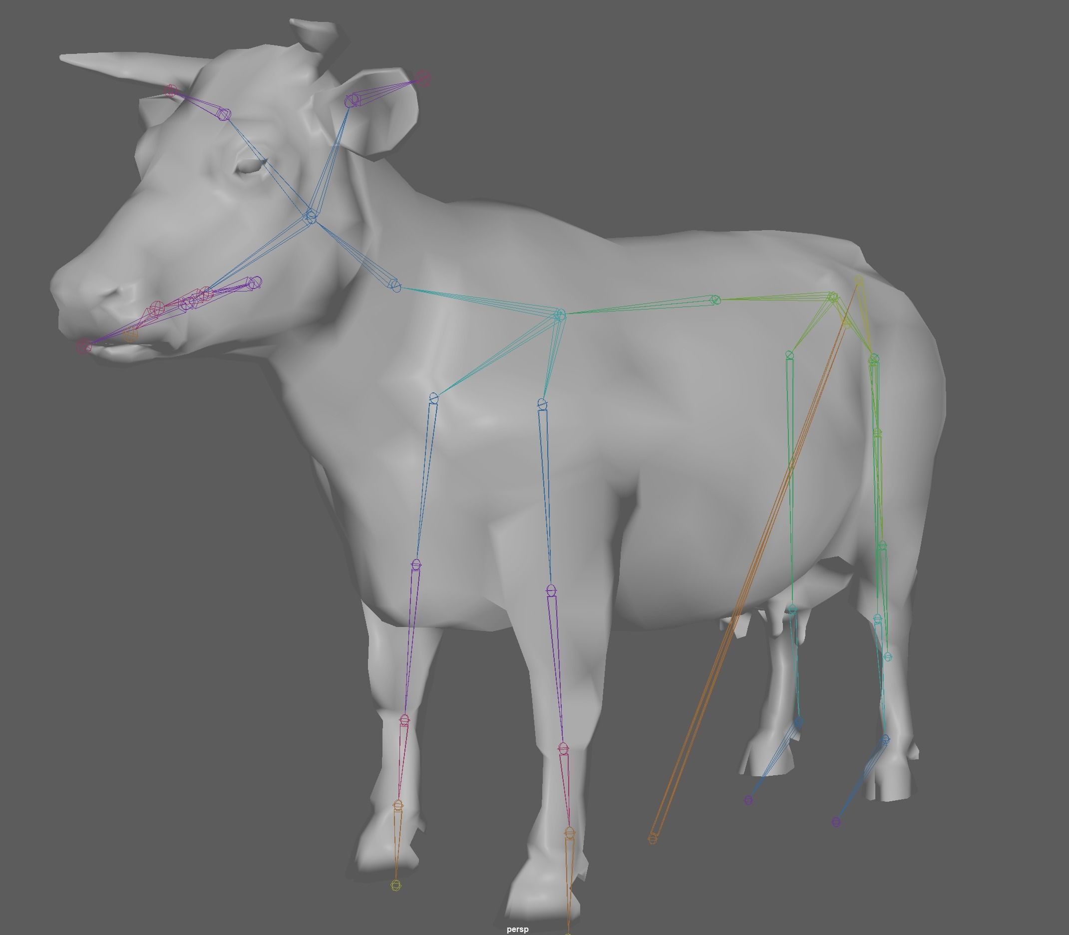 3D model Cow Rig VR / AR / low-poly | CGTrader