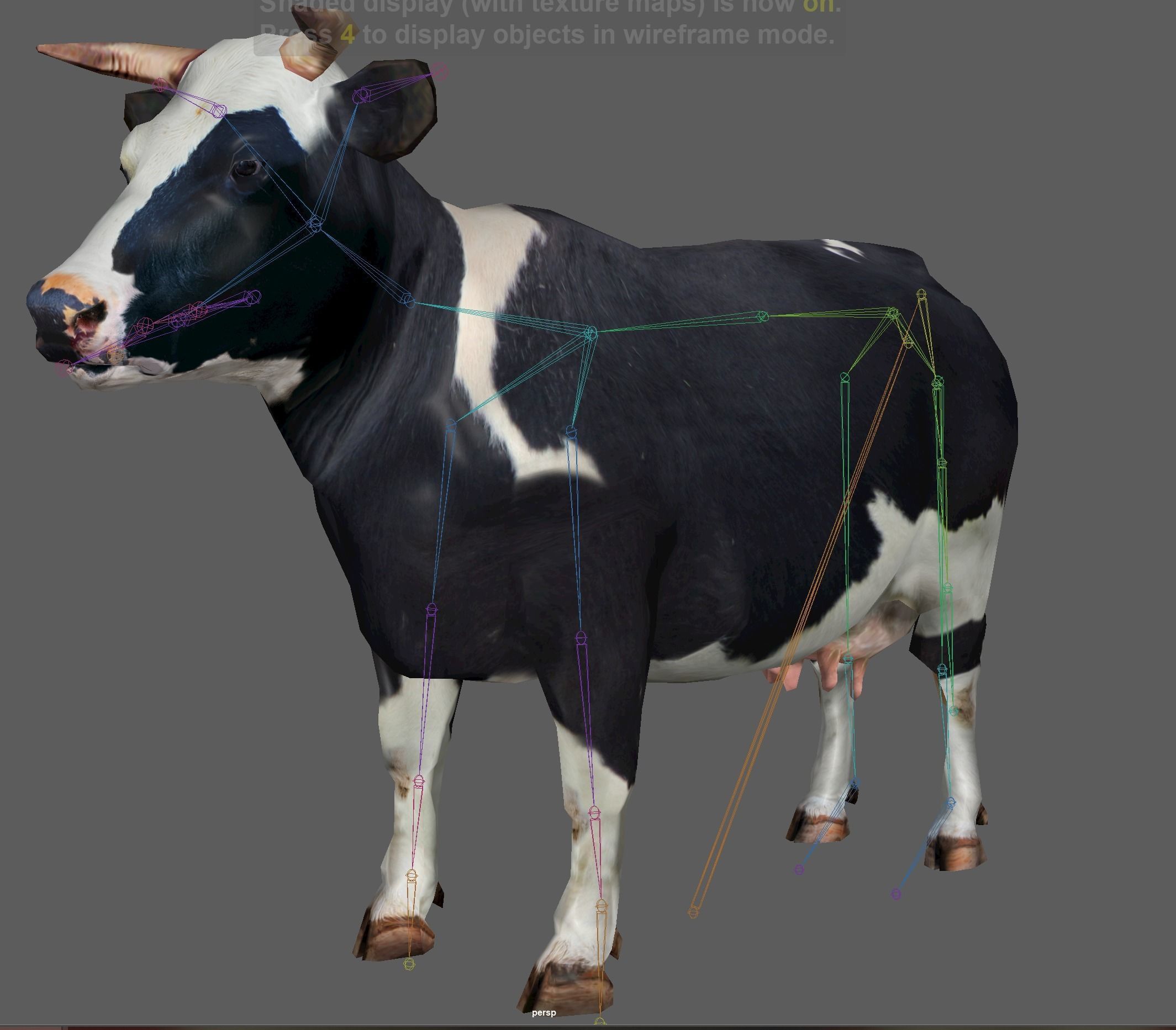 3D model Cow Rig VR / AR / low-poly | CGTrader