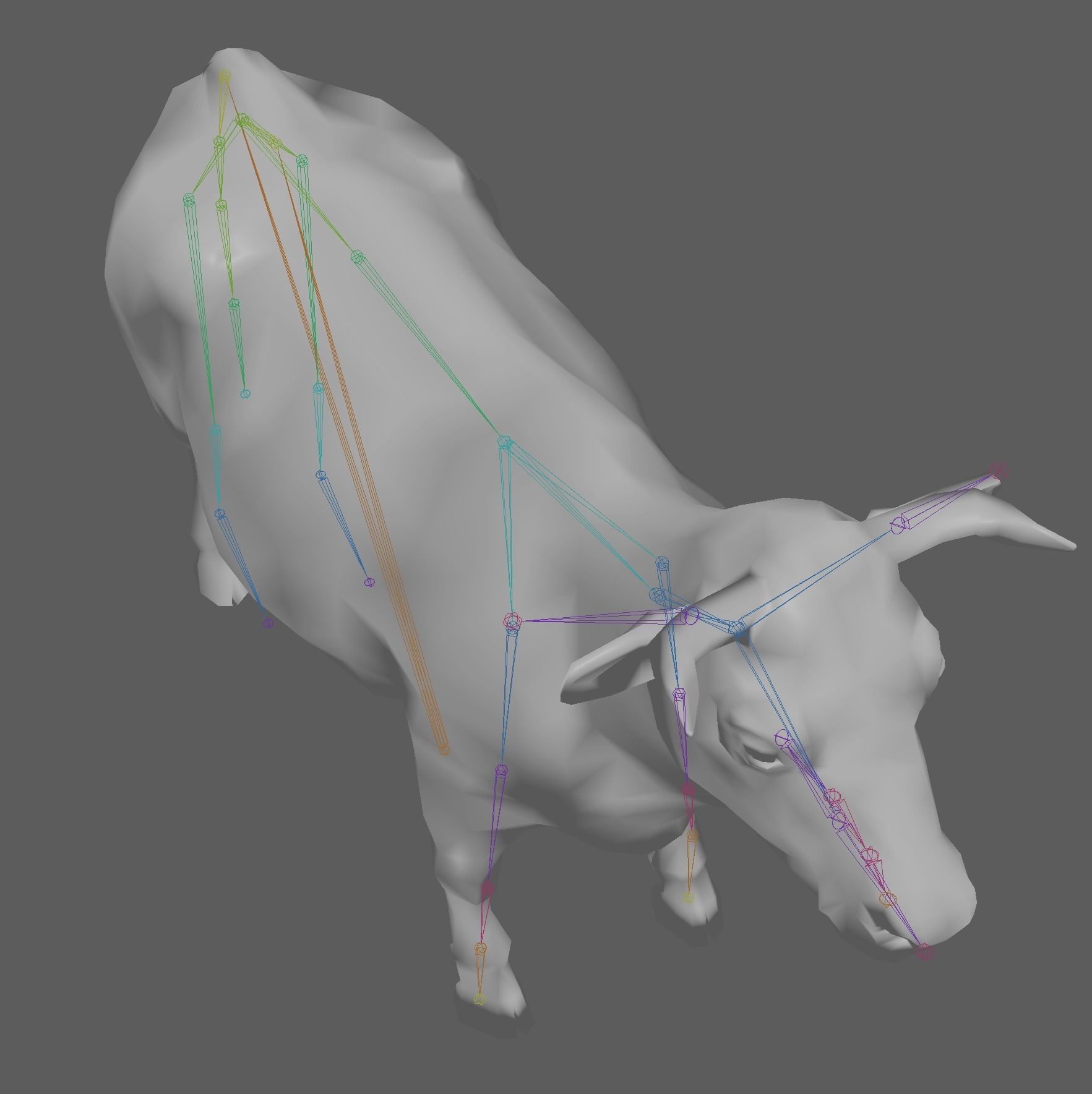 3D model Cow Rig VR / AR / low-poly | CGTrader