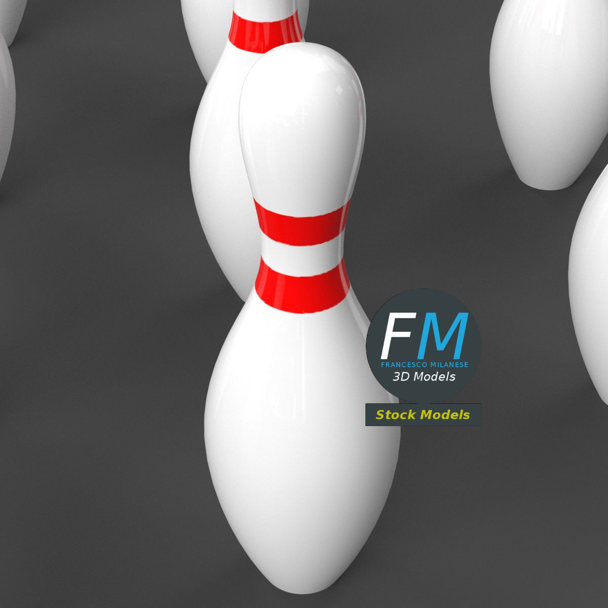 Bowling pins 3D model | CGTrader
