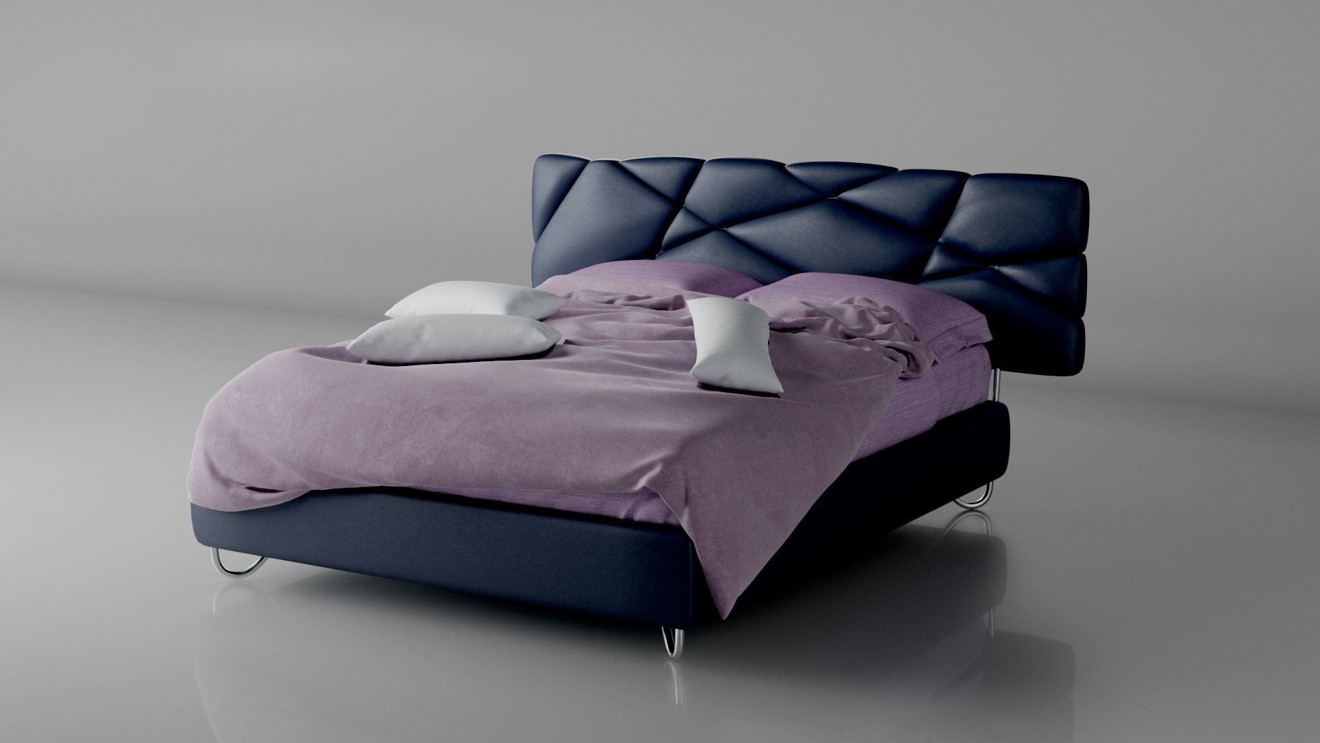 realistic bed design and render 3D model | CGTrader