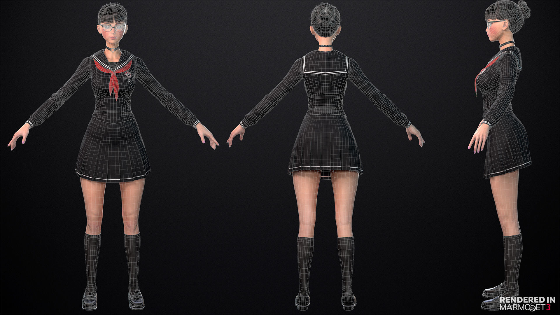 3D model Millie and Alex Pack 1 VR / AR / low-poly | CGTrader