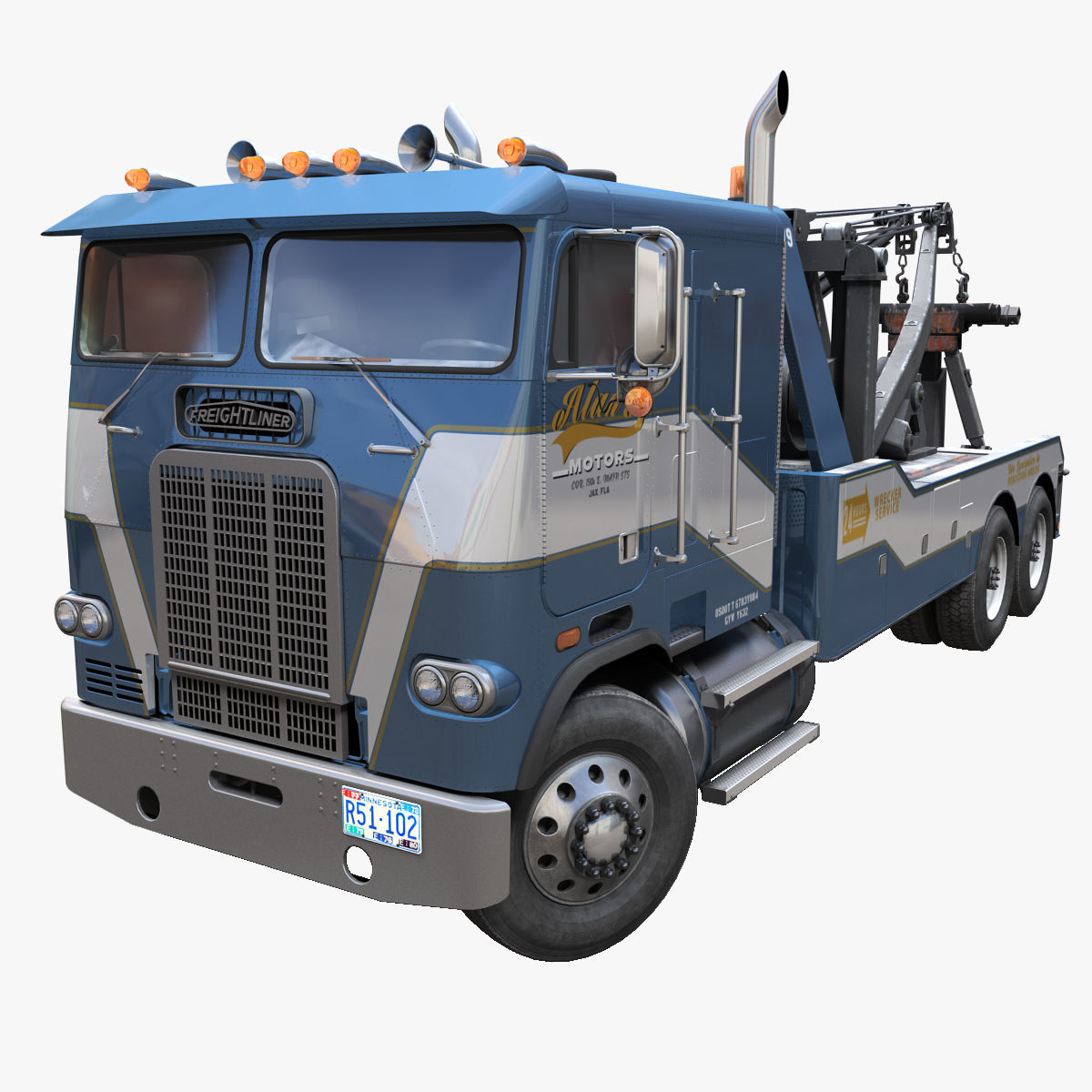 3D model 1980 Freightliner Heavy Wrecker VR / AR / low-poly | CGTrader