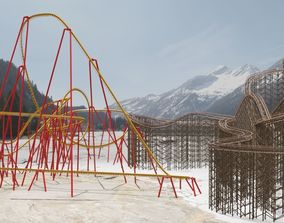Low-poly Roller coaster 3D Models | CGTrader