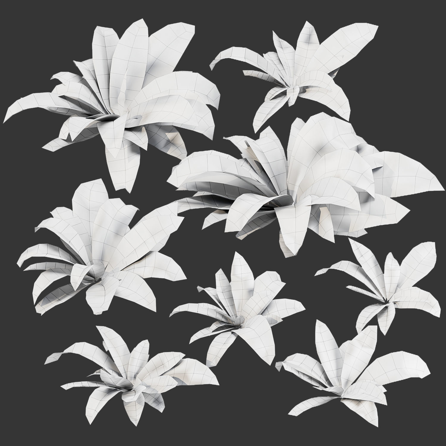 3D model Low Poly Fern Plants Collection vol 217 VR / AR / low-poly ...