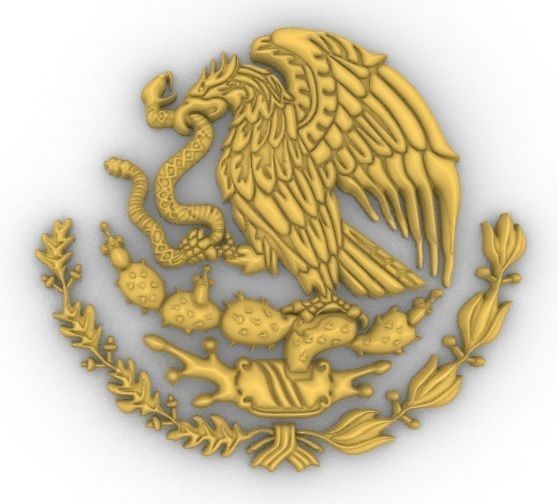 Coat of Arms Mexico - Escudo de Mexico 3D model 3D printable | CGTrader