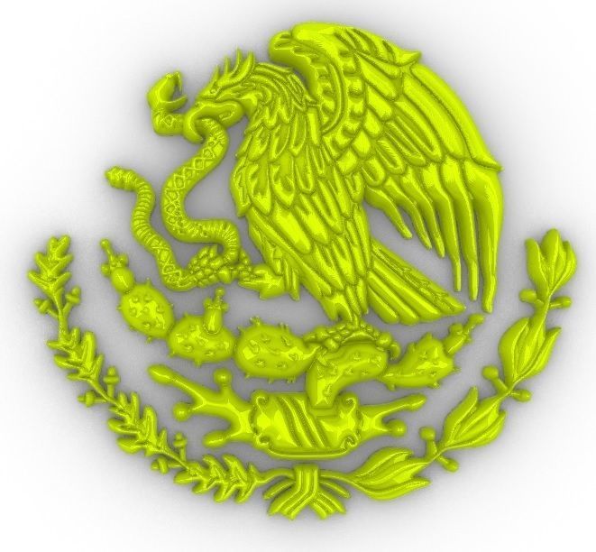 Coat of Arms Mexico - Escudo de Mexico 3D model 3D printable | CGTrader