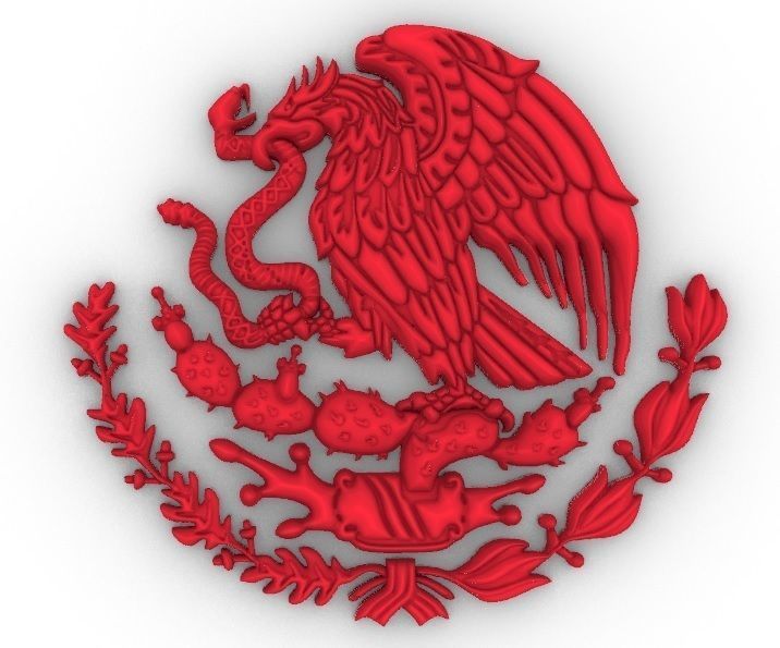 Coat of Arms Mexico - Escudo de Mexico 3D model 3D printable | CGTrader