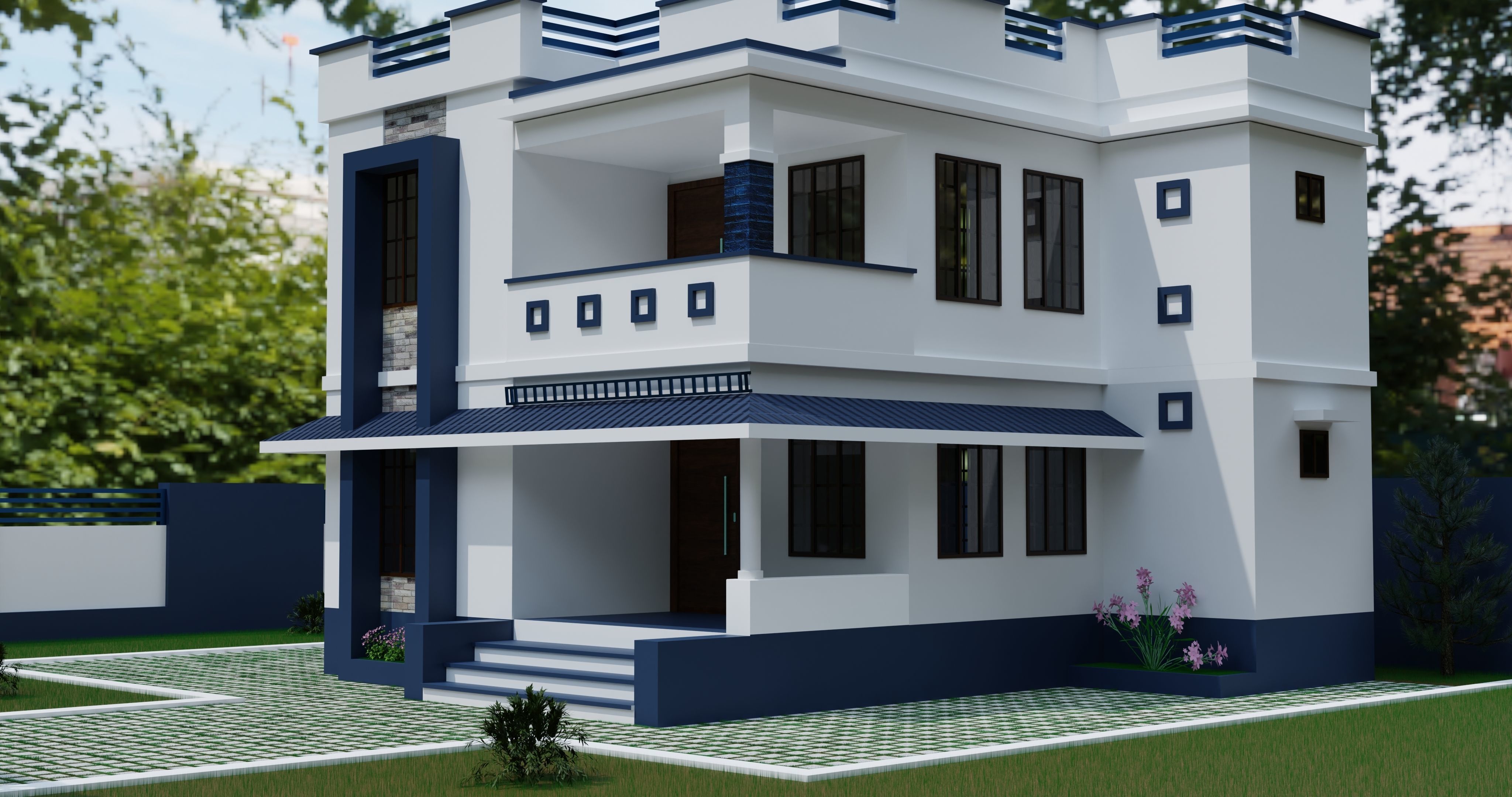 3D model Modern house without swimming pool VR / AR / low-poly | CGTrader