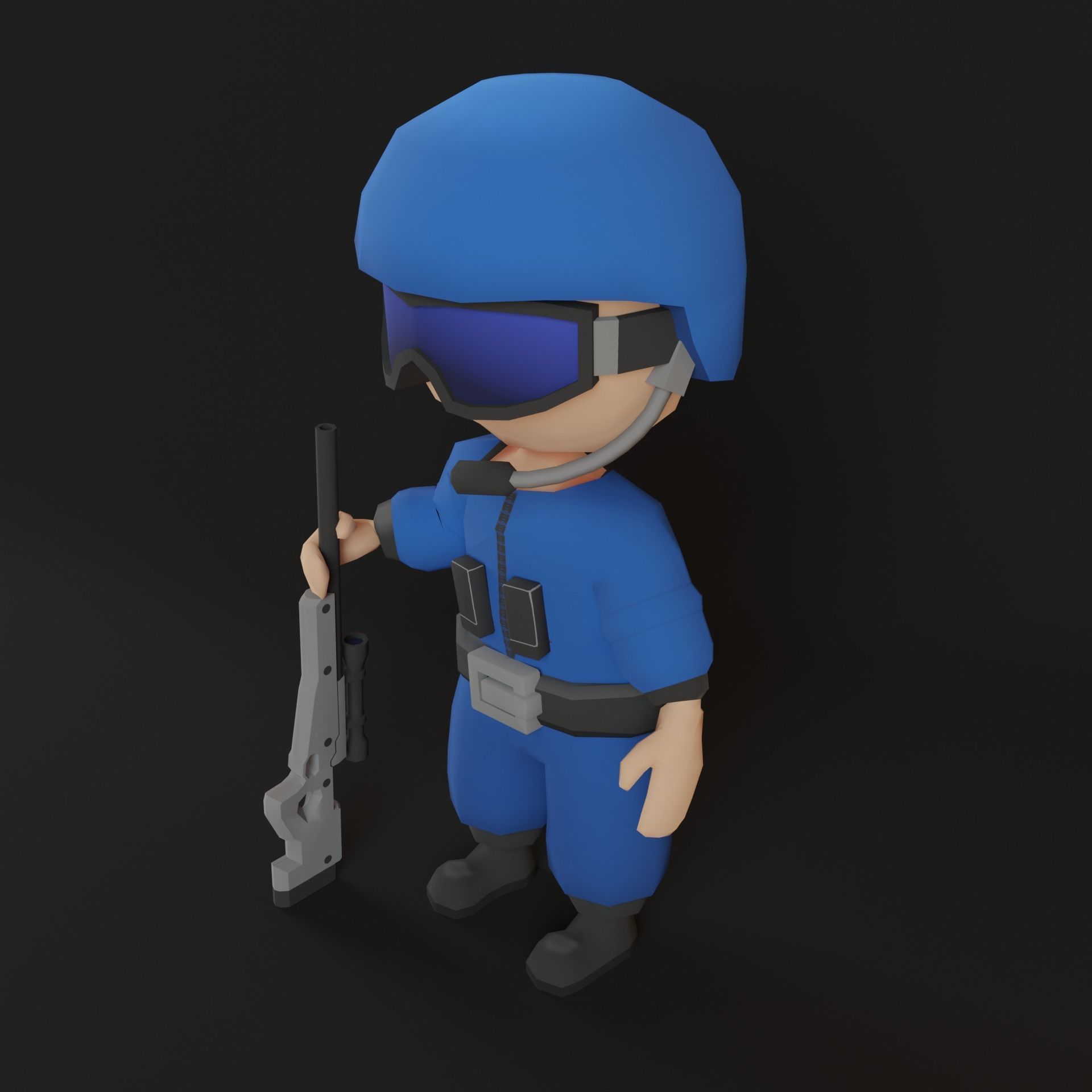 3D model Chibi Low poly Character VR / AR / low-poly | CGTrader