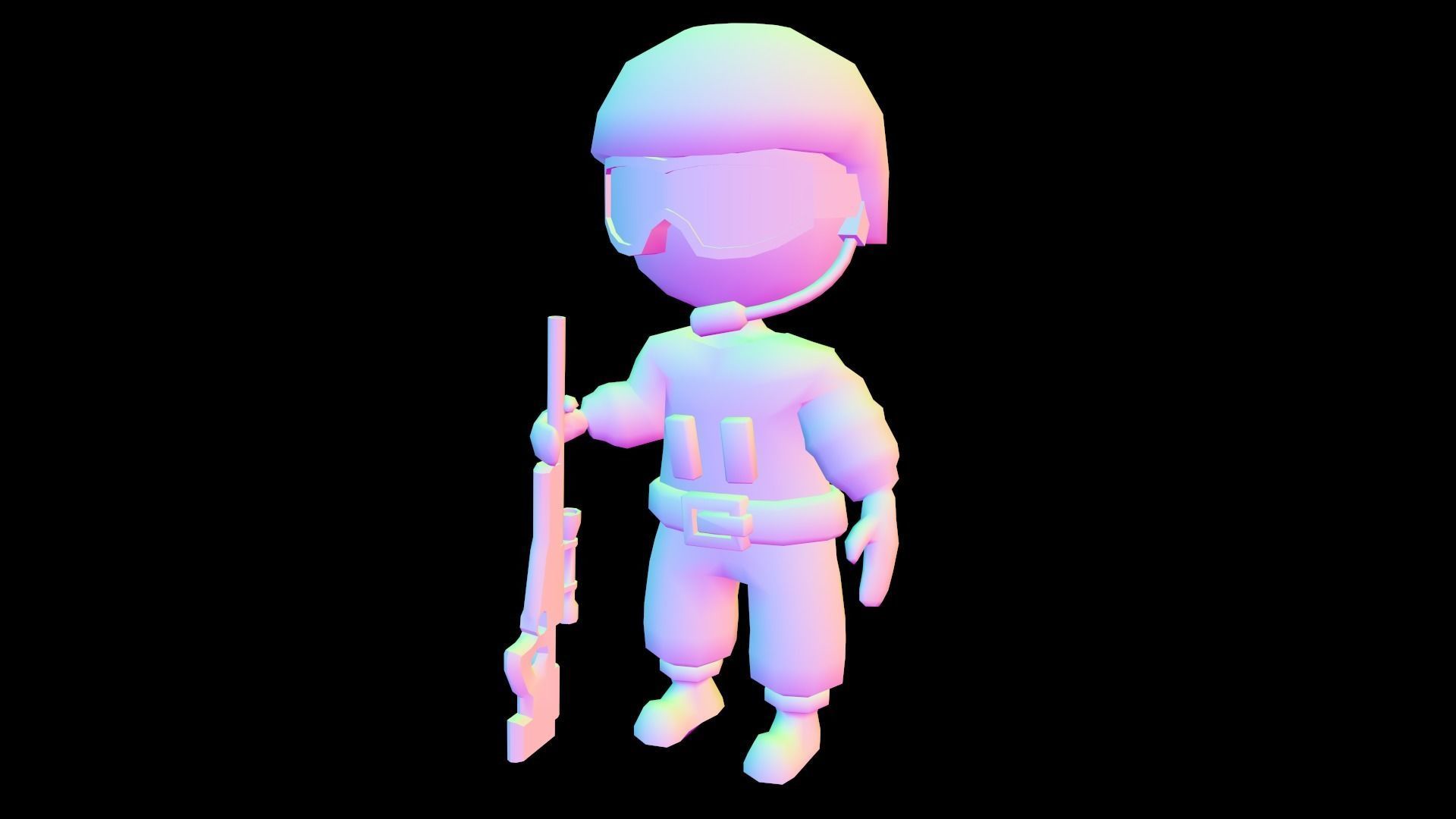 3D model Chibi Low poly Character VR / AR / low-poly | CGTrader