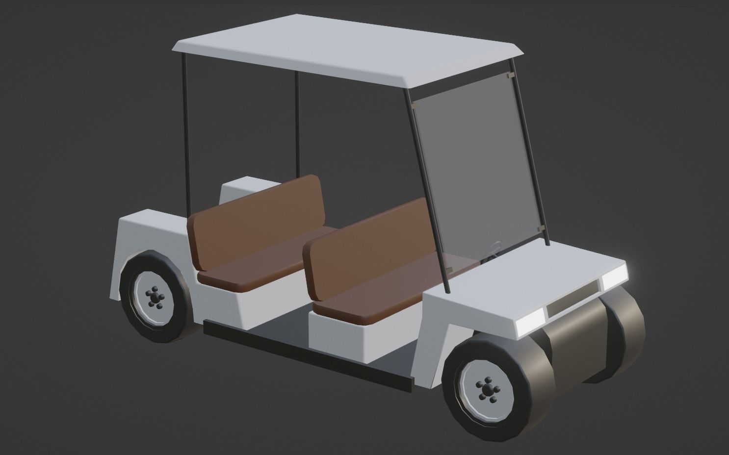 3D model Golf Cart VR / AR / low-poly | CGTrader