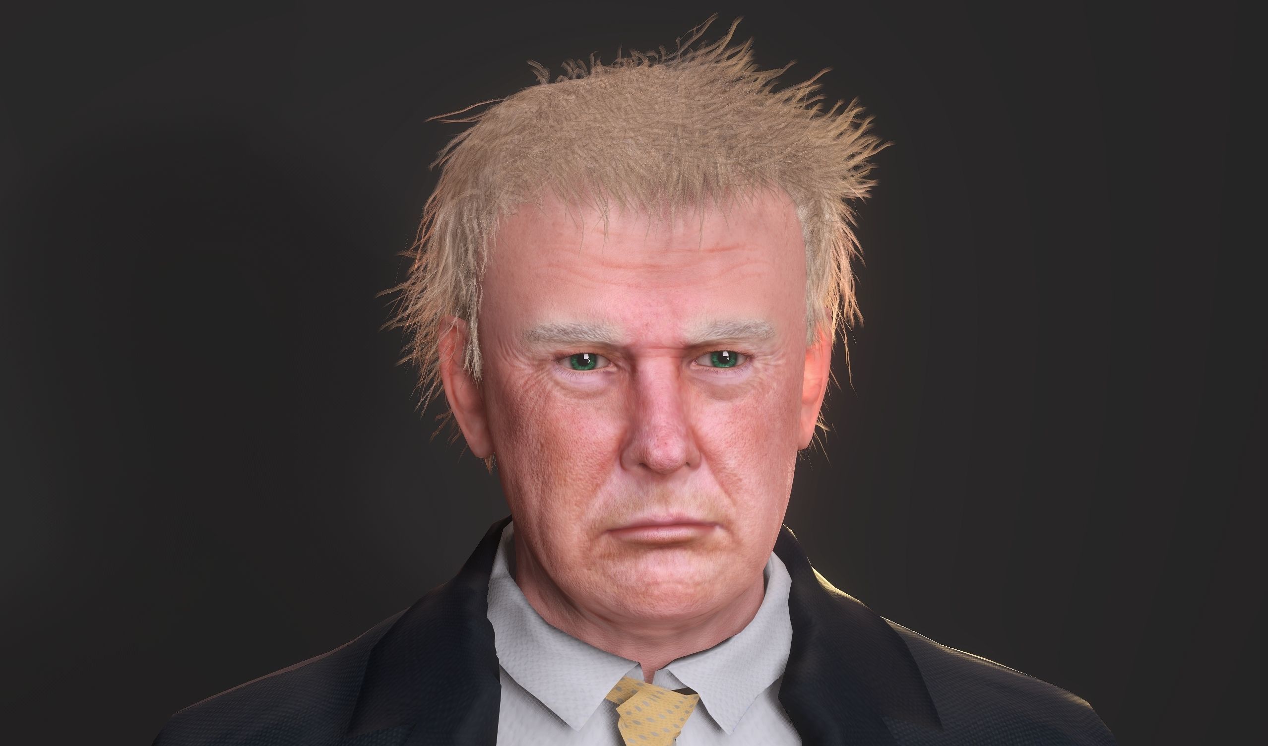 3D model Donald Trump realistic 4k textures and game ready VR / AR ...