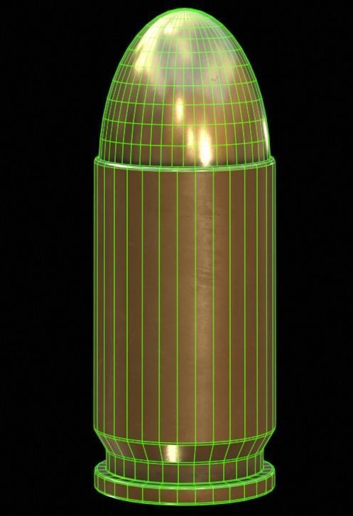 3D model 9mm Cartridge VR / AR / low-poly | CGTrader