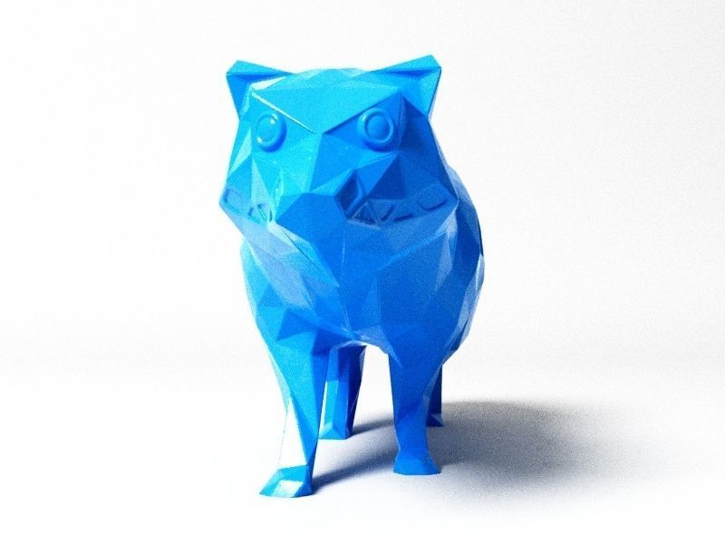 Polygon Raccoon dog 3D model 3D printable | CGTrader