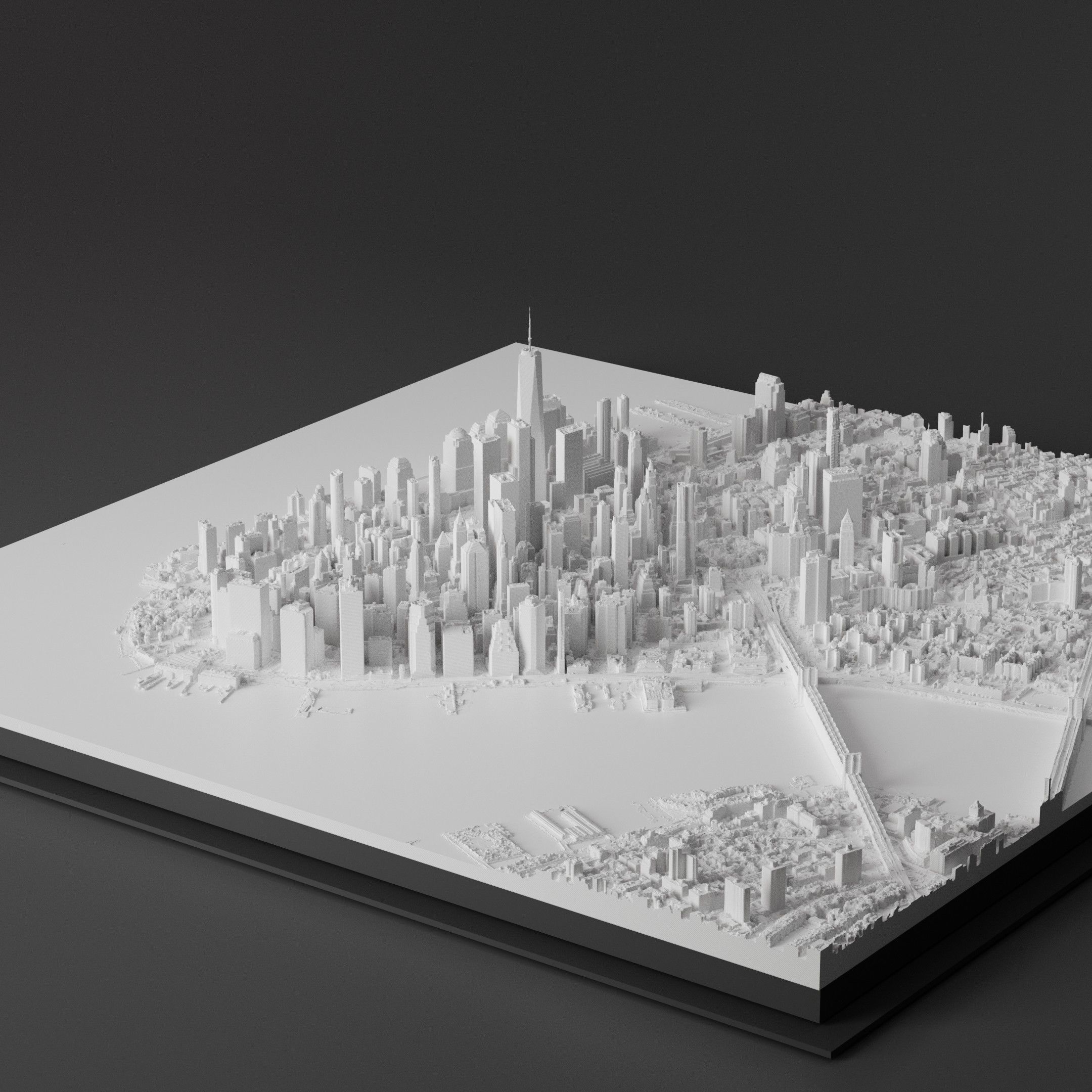 3D MODEL OF NEW YORK MANHATTAN DOWNTOWN 3D model 3D printable | CGTrader